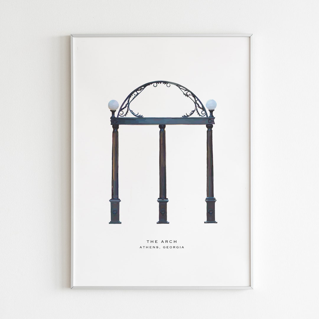 The Arch Print | UGA - Athens, GA Landmark Print - Etsy