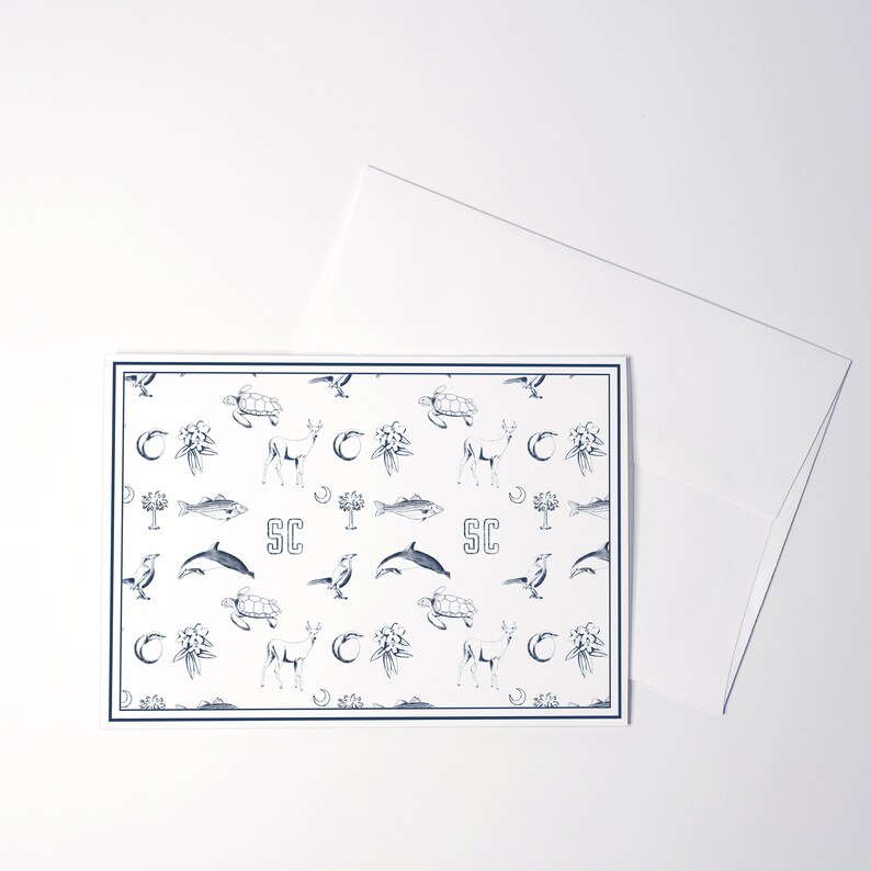 South Carolina State Symbols Pattern Box Set of Blank Note Cards | 5x7 ...