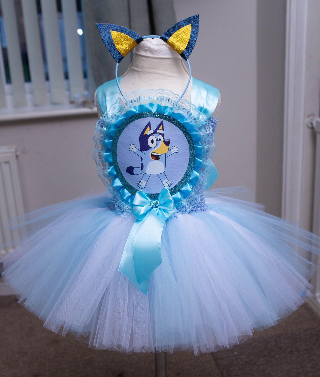 BLUEY Themed Tutu PARTY Dress With Matching Ear Headband - Etsy