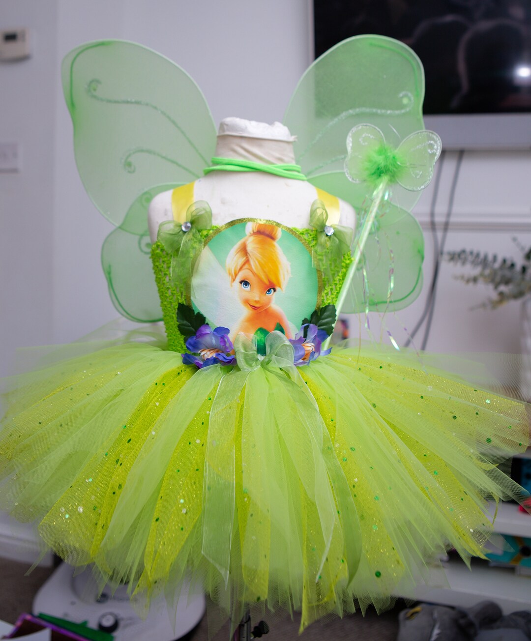 TINKERBELL / FAIRY/ Party/ Birthday Tutu Dress Costume With Fairy Wings ...