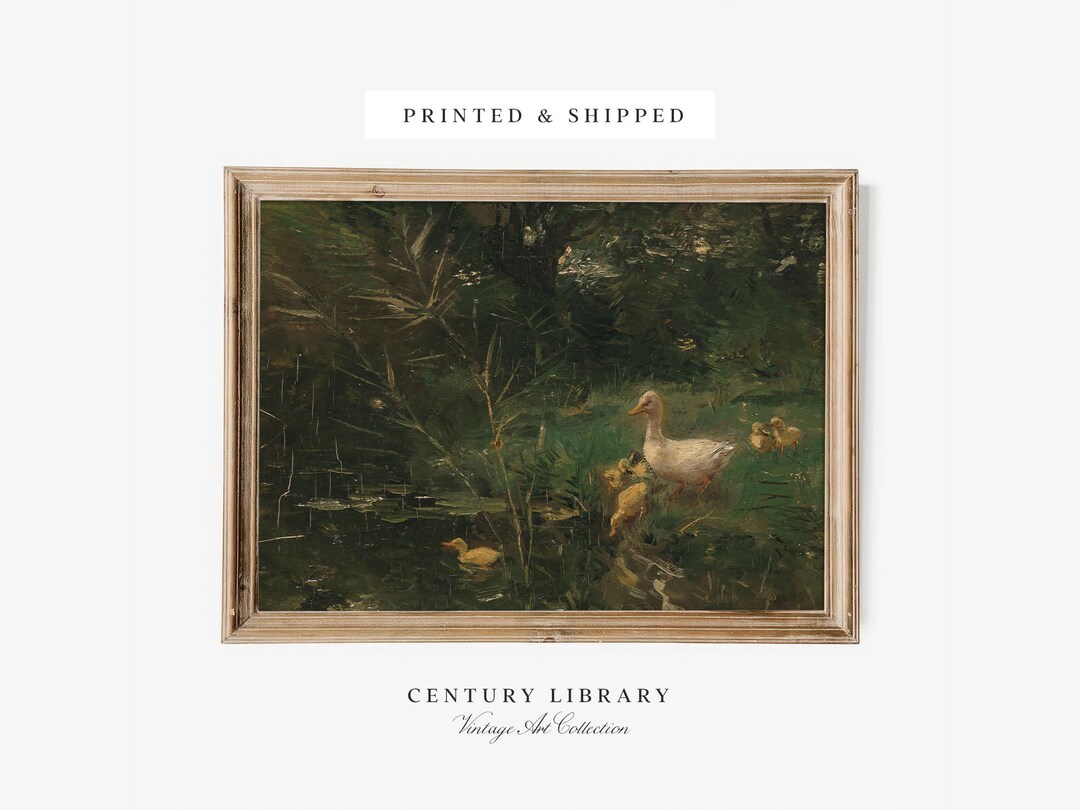 Rustic Duck Wall Art, Countryside Print, Vintage Farmhouse Bird Decor ...