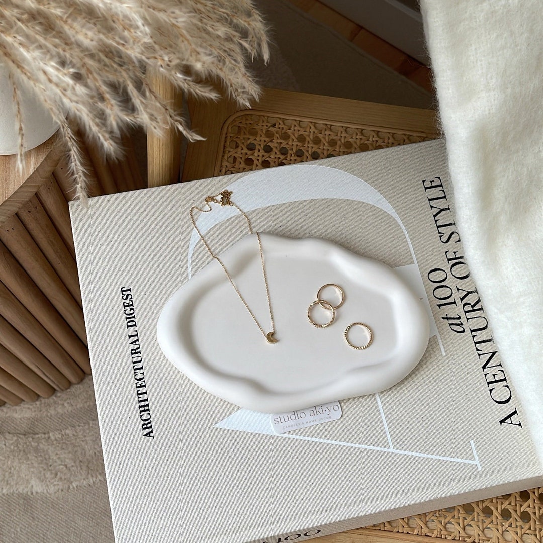 Irregular Oval Cloud Trinket Tray | Coffee Table Tray | Catch All Tray ...