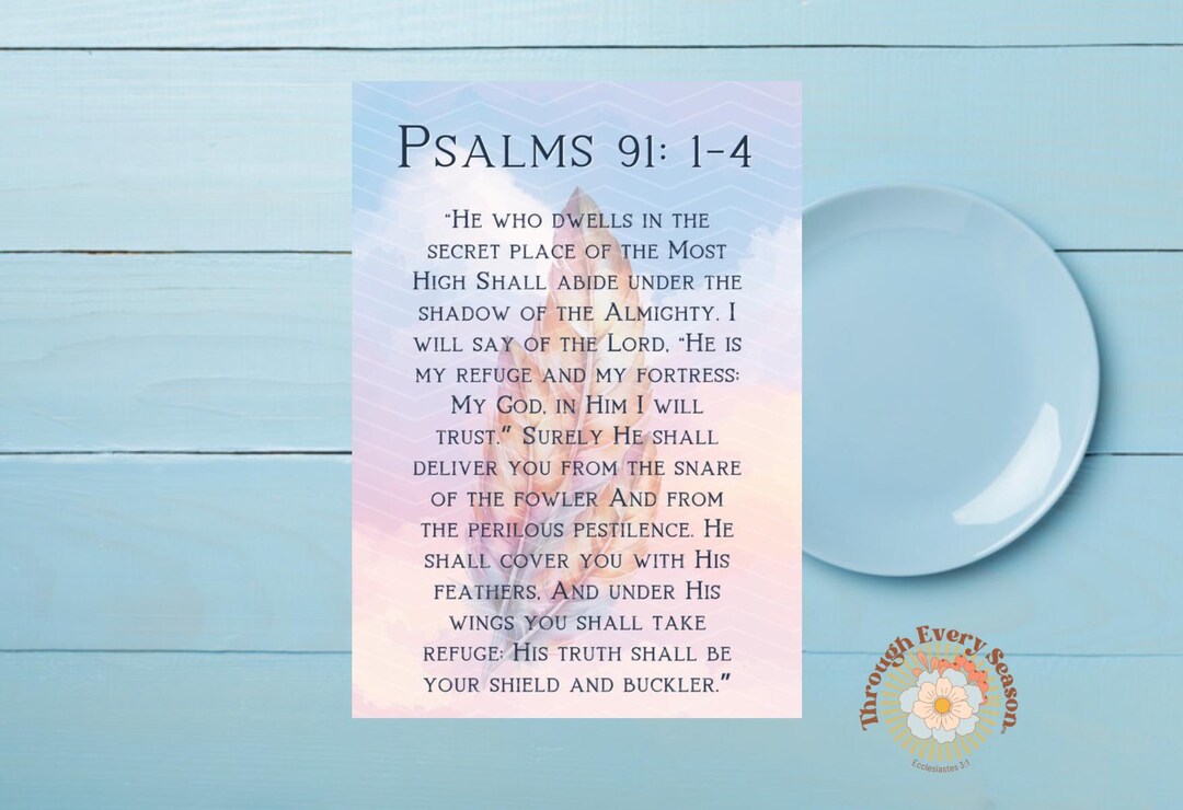 Psalm 91 PNG 4 X 6 Card Sublimation Designs Jesus DTF Transfers ...