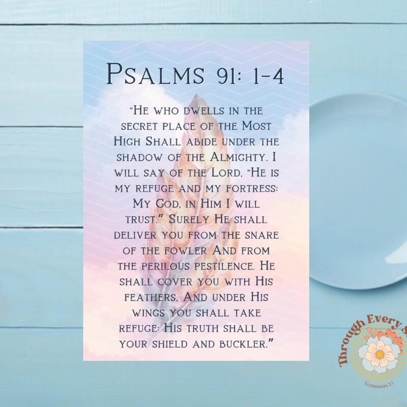 Psalm 91 Card - Etsy