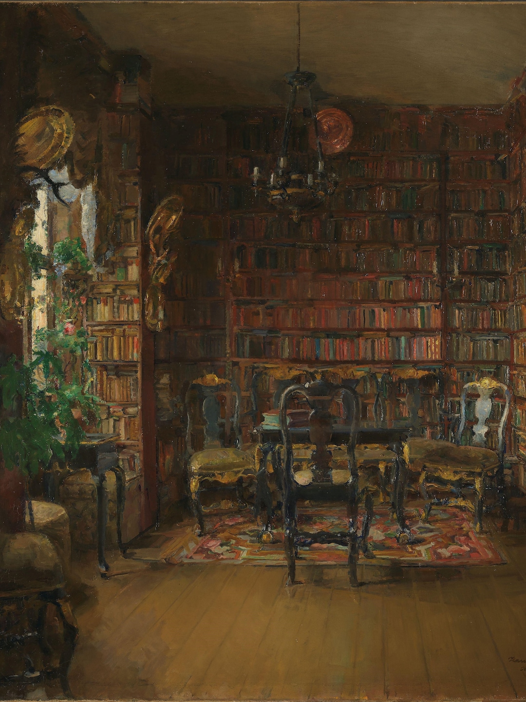Harriet Backer: the Library of Thorvald Boeck Vintage Library Painting ...