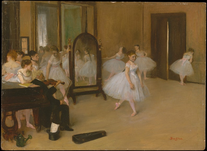 Edgar Degas Ballet Class Painting Poster Print Textured Photo - Etsy