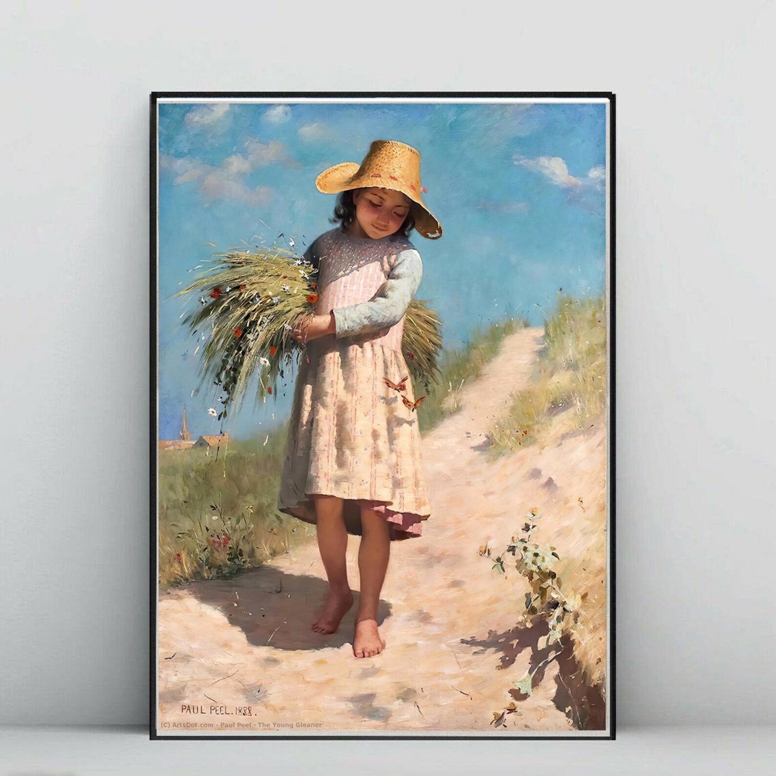 The Young Gleaner or the Butterflies Paul Peel Poster or Canvas - Etsy