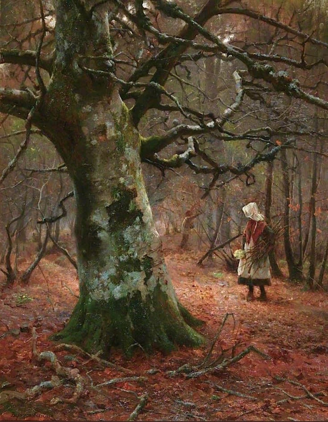 The Old Beech Tree Art by William Teulon Blandford Fletcher - Etsy