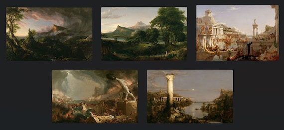 Set of 5 Vintage Thomas Cole the Course of Empire - Etsy