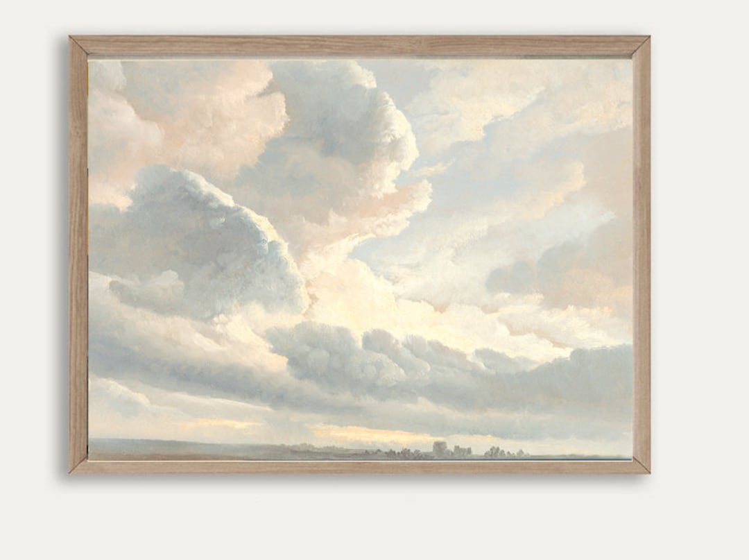 Simon Alexandre Clément Denis Study of Clouds With a Sunset - Etsy