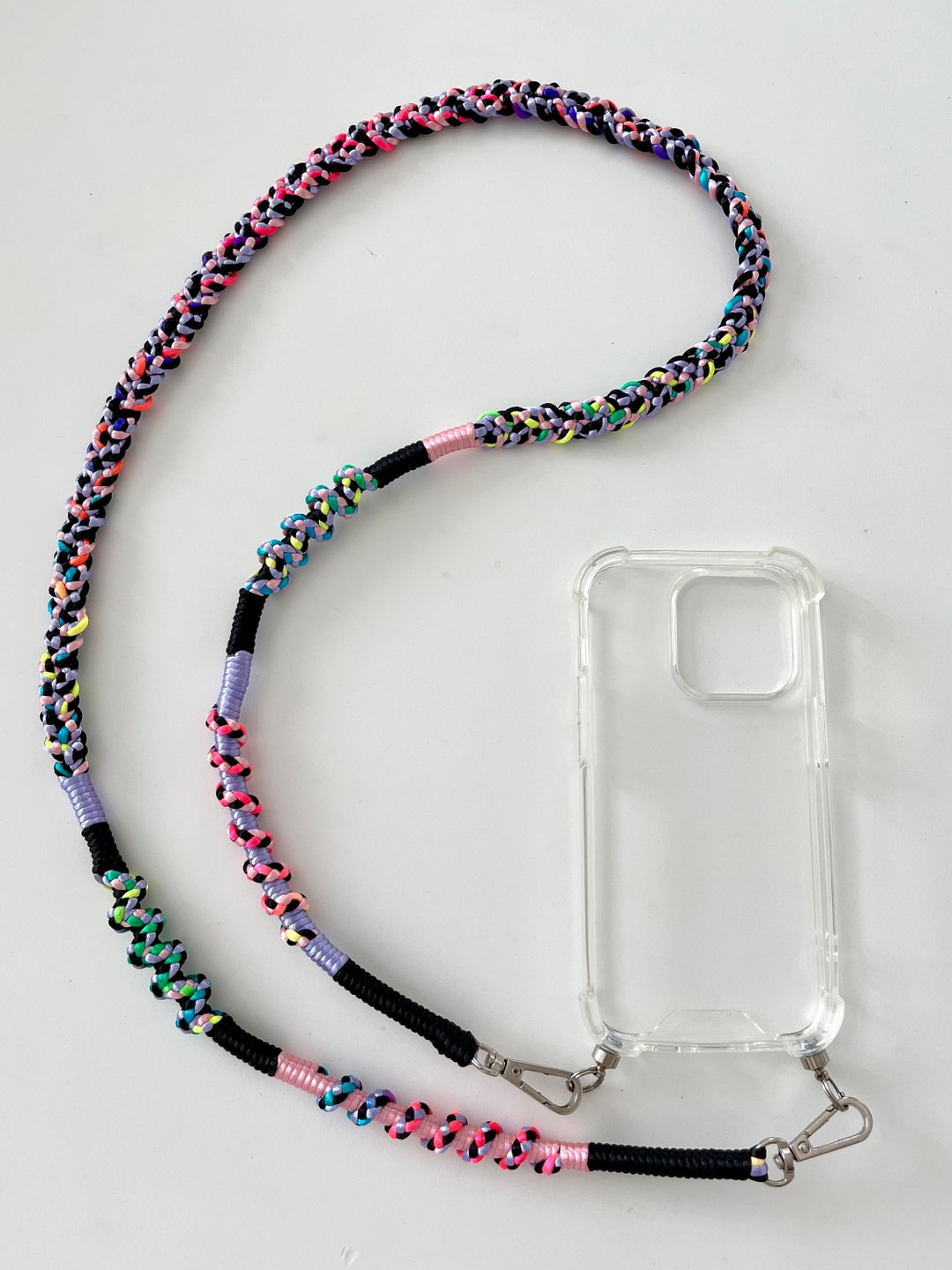 Phone Chain Crossbody/macrame Phone Hanger/phone Strap With Transparent ...