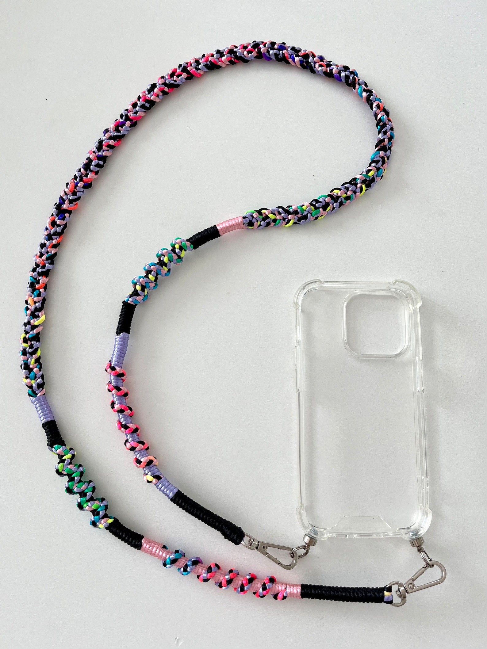 Phone Chain Crossbody/macrame Phone Hanger/phone Strap With Transparent ...