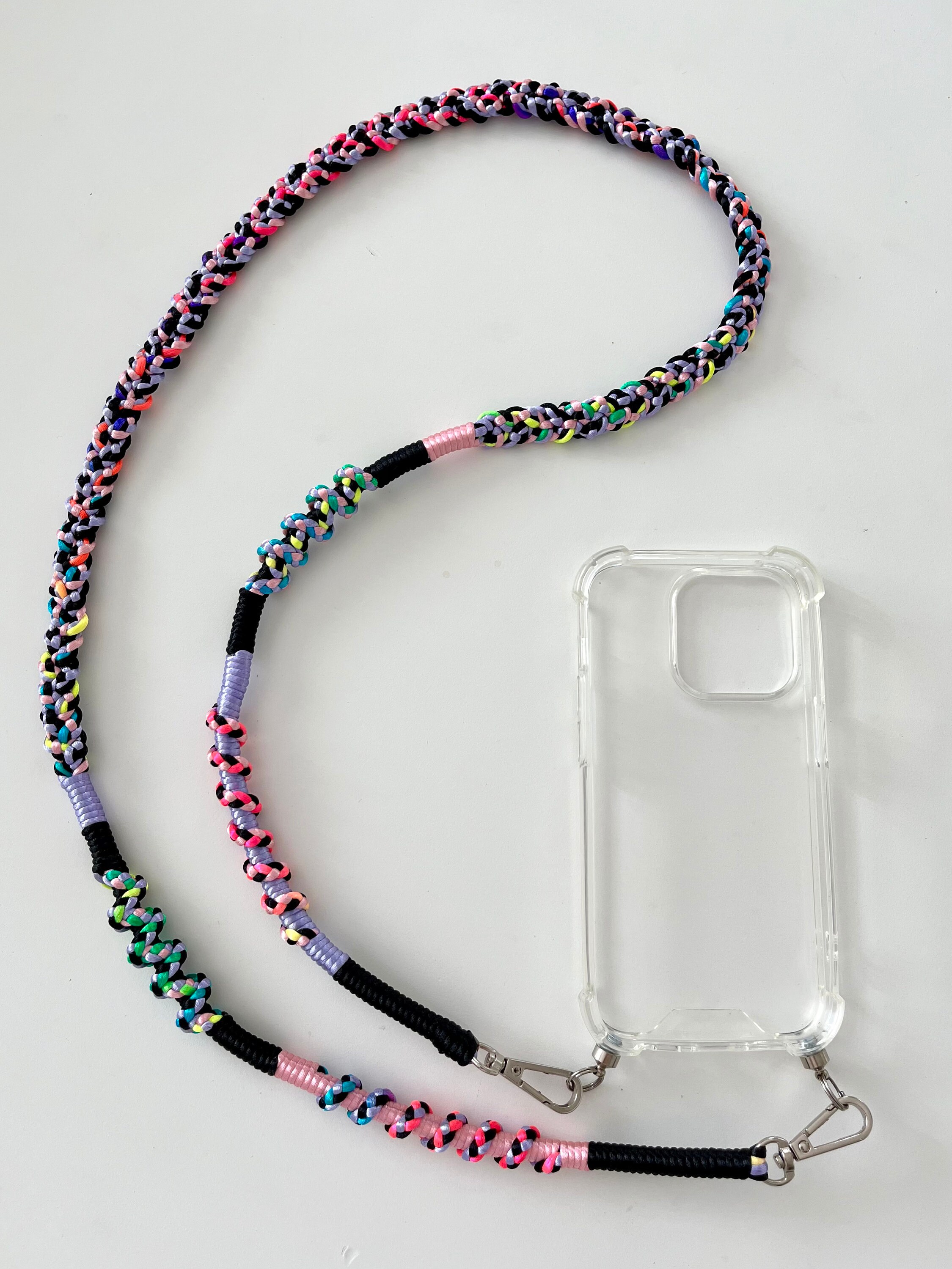 Phone Chain Crossbody/macrame Phone Hanger/phone Strap With Transparent ...