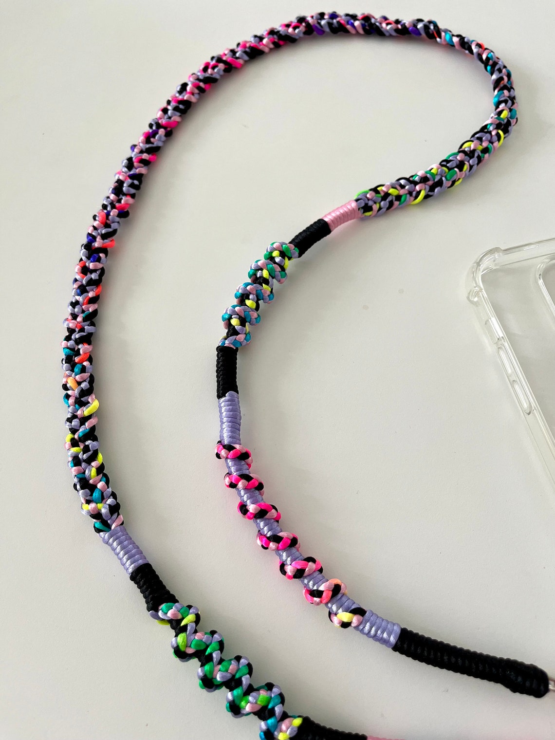 Phone Chain Crossbody/macrame Phone Hanger/phone Strap With Transparent ...