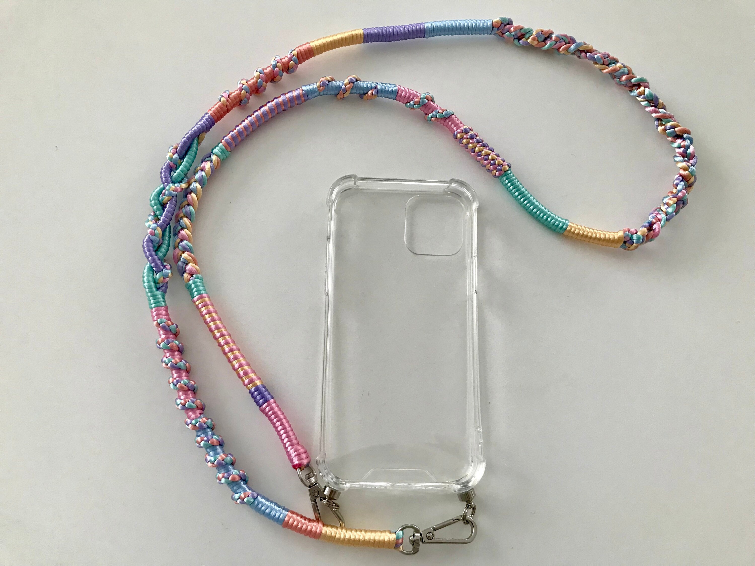Phone Strap With Transparent Case / Crossbody Mobile Phone Chain ...