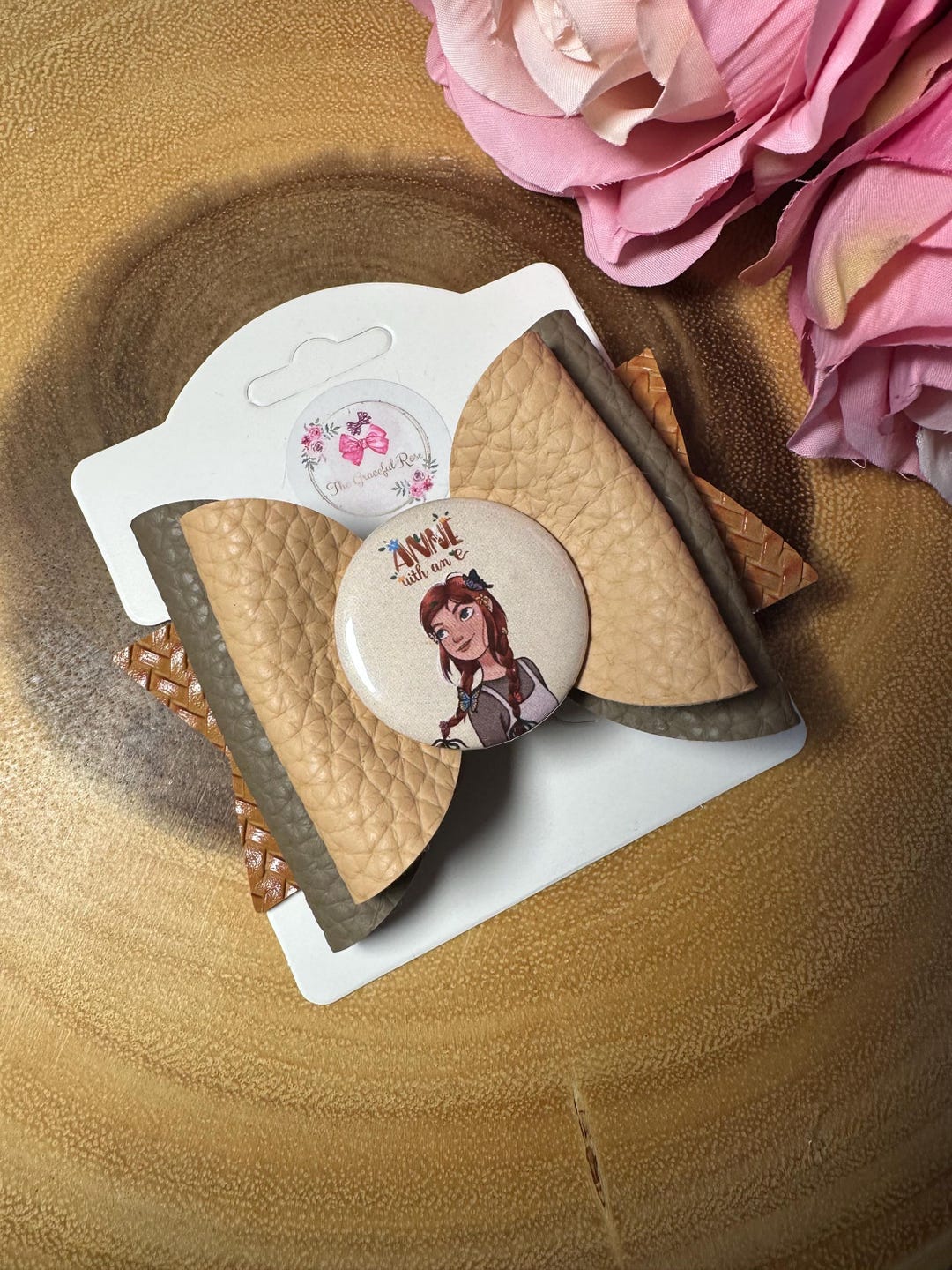 Anne With an E Hair Bow, Anne of Green Gables Bow, Anne Shirley Faux ...