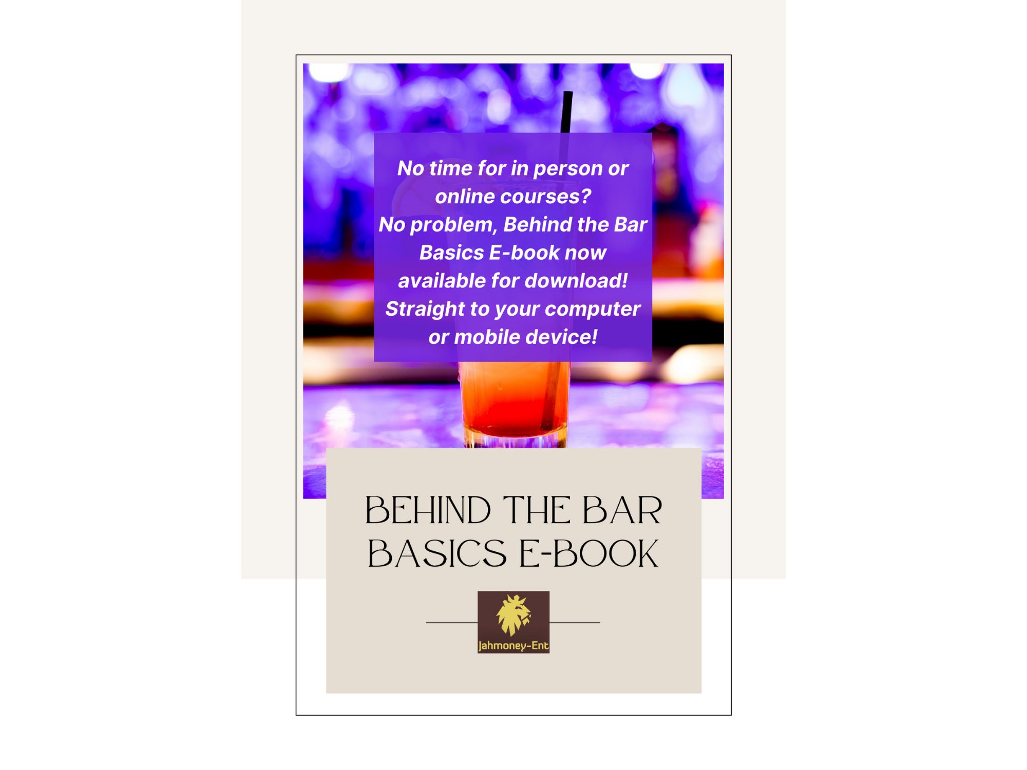 Behind the Bar Basics, Bartender Guide, Cocktail Knowledge, Digital ...
