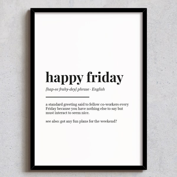 Happy Friday Art - Etsy