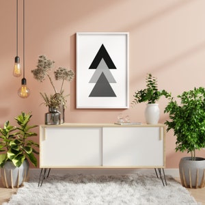 Abstract Triangles - Art Print - Wall Decor - A6, A5, A4, A3 Sizes ...