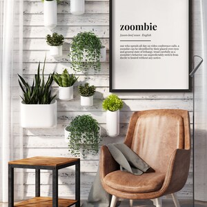 Zoombie - Wall Decor - Funny Home Print - Office Art - Definition ...