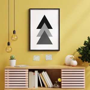 Abstract Triangles - Art Print - Wall Decor - A6, A5, A4, A3 Sizes ...