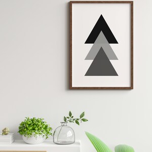 Abstract Triangles - Art Print - Wall Decor - A6, A5, A4, A3 Sizes ...