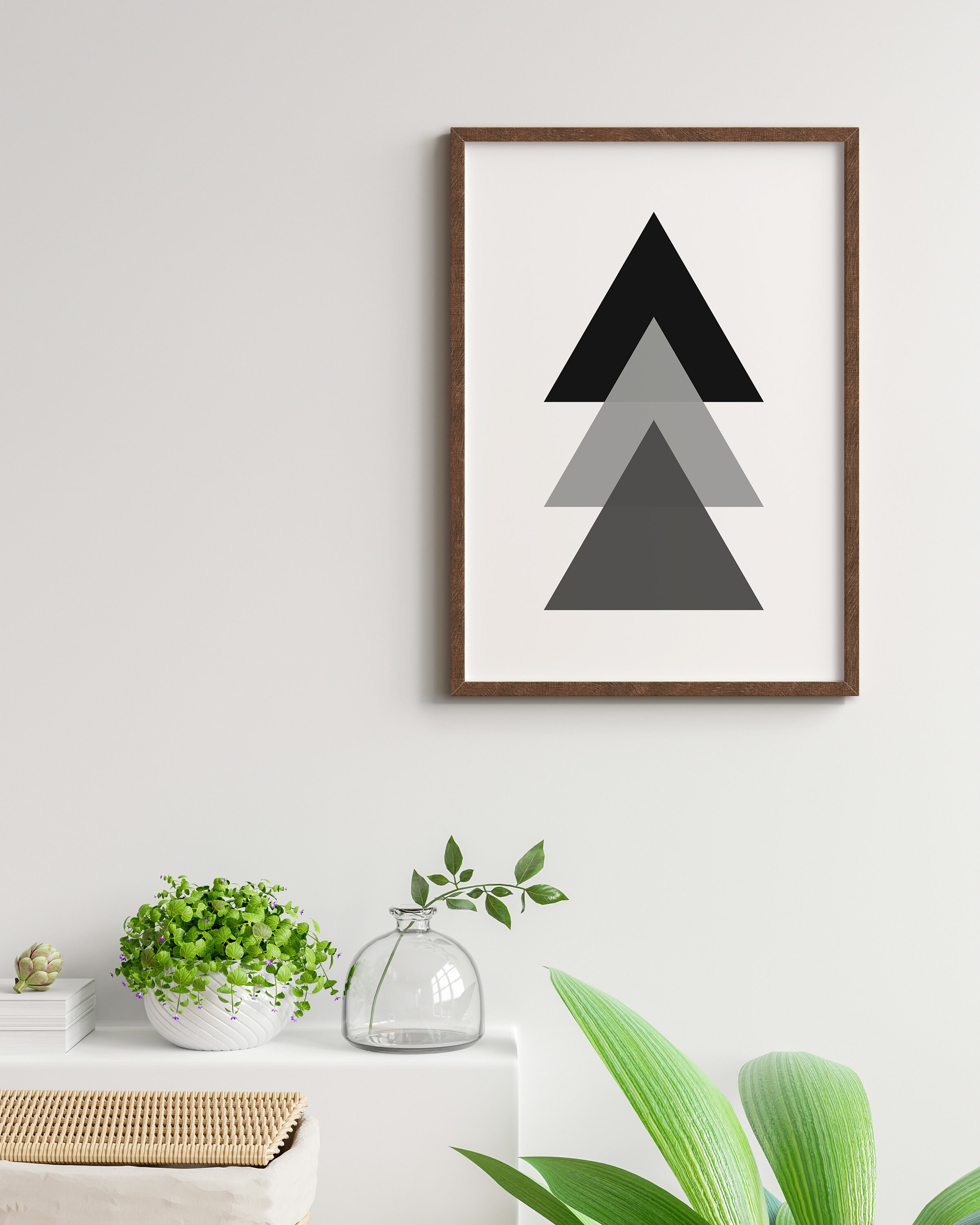 Abstract Triangles - Art Print - Wall Decor - A6, A5, A4, A3 Sizes ...