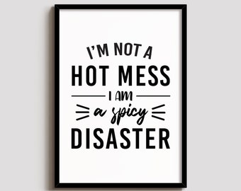 Hot Mess Poster - Etsy