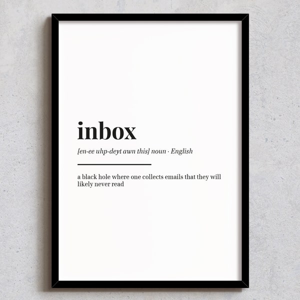 Inbox Wall Art - Etsy