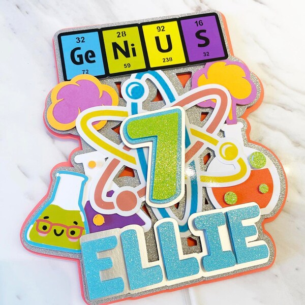 Science Cake Topper - Etsy