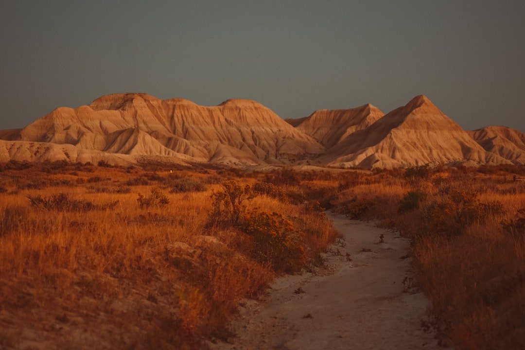 Toadstool Park in Morning Light on the Nebraska Prairie as Sunrise ...