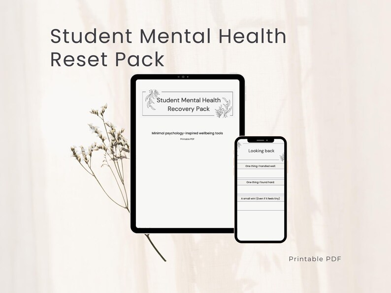 Student Mental Health Reset Pack - Etsy
