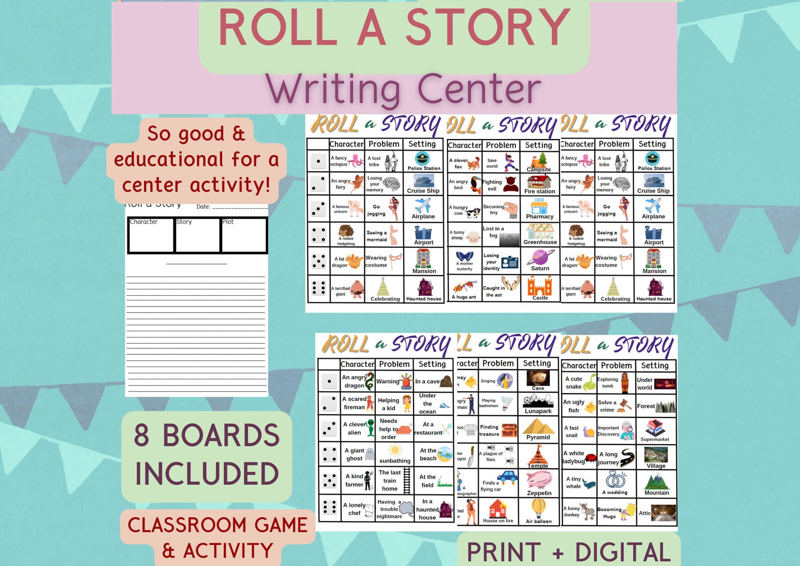Roll a Story - Writing Center - Short Story Creative Writing ...
