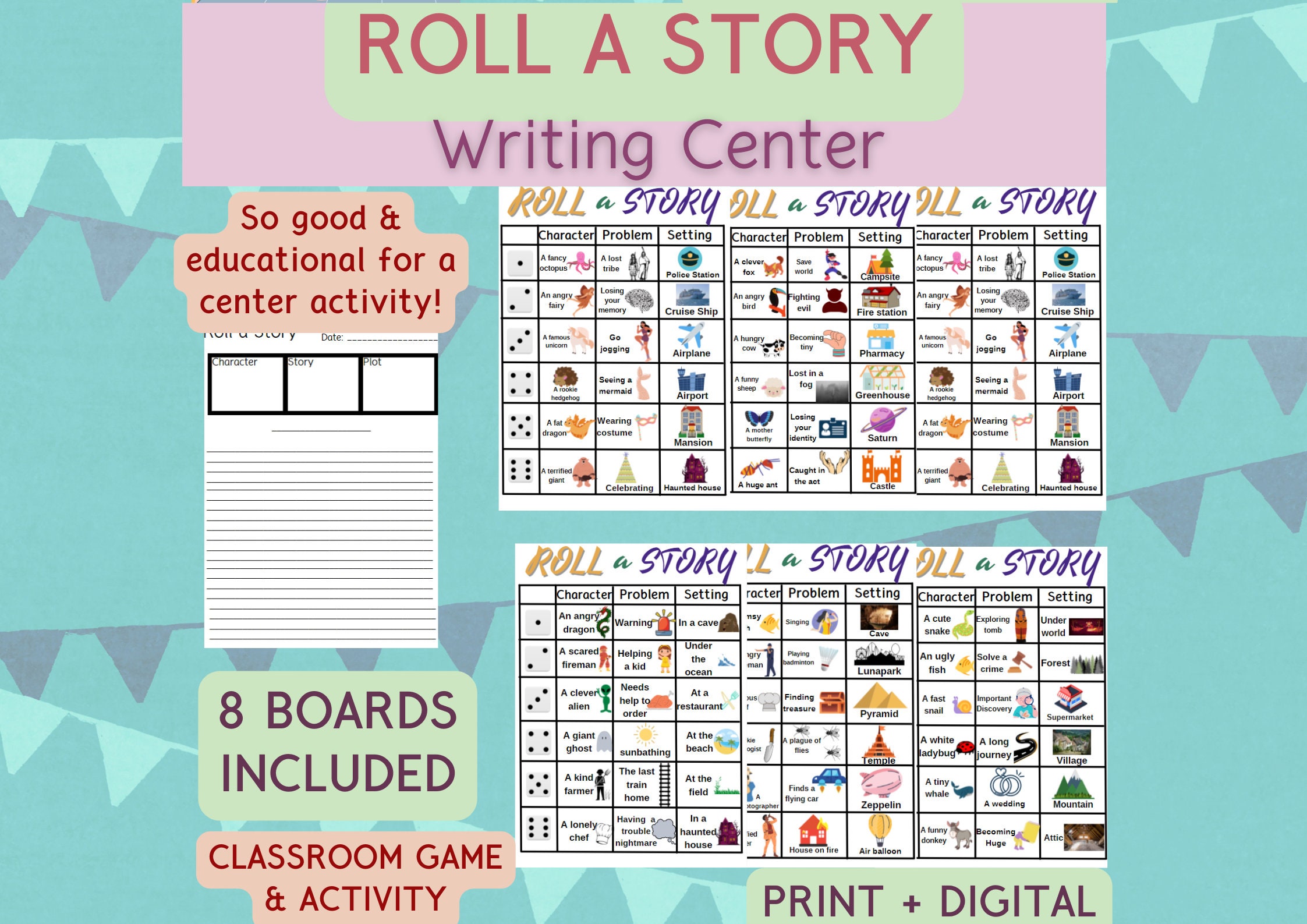 Roll a Story - Writing Center - Short Story Creative Writing ...
