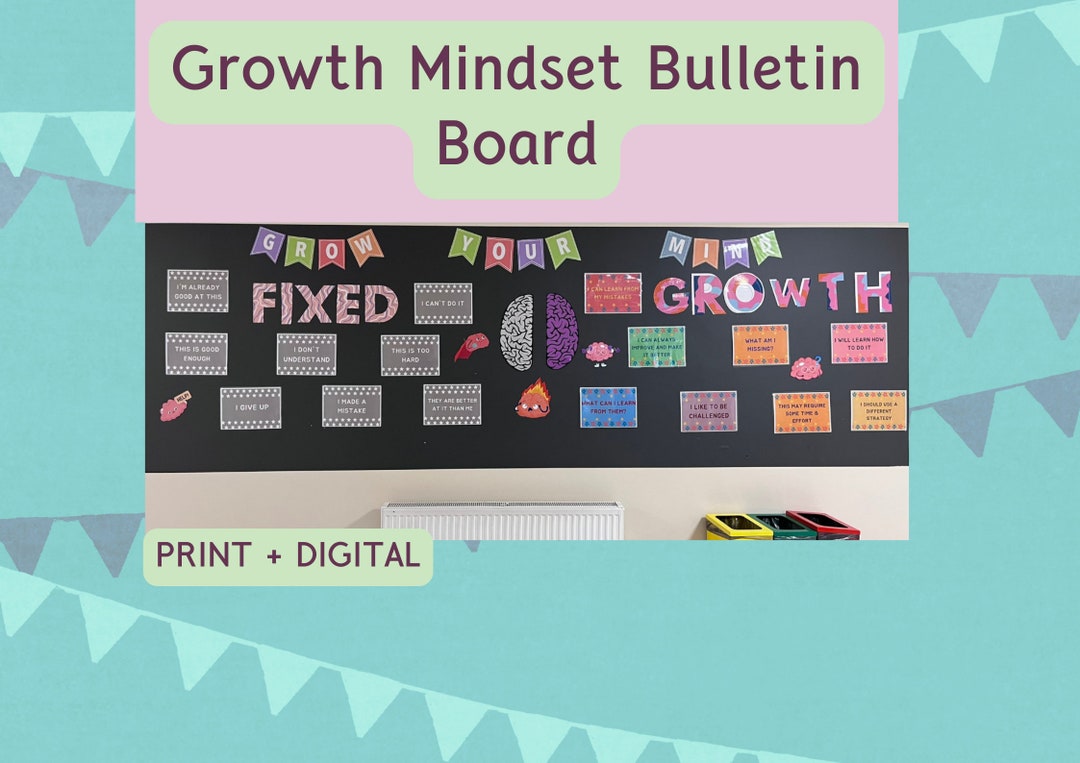 Growth Mindset Bulletin Board Idea, Cassroom Poster, Decoration, Back ...