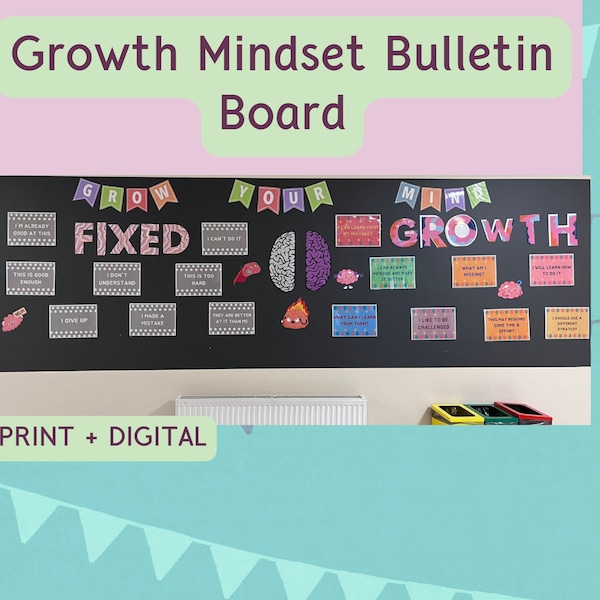 Growth Mindset Bulletin Board - Etsy