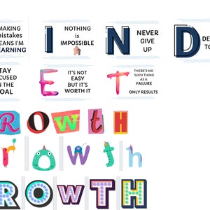 Growth Mindset Printable Bulletin Board, Growth Mindset Posters, Back ...