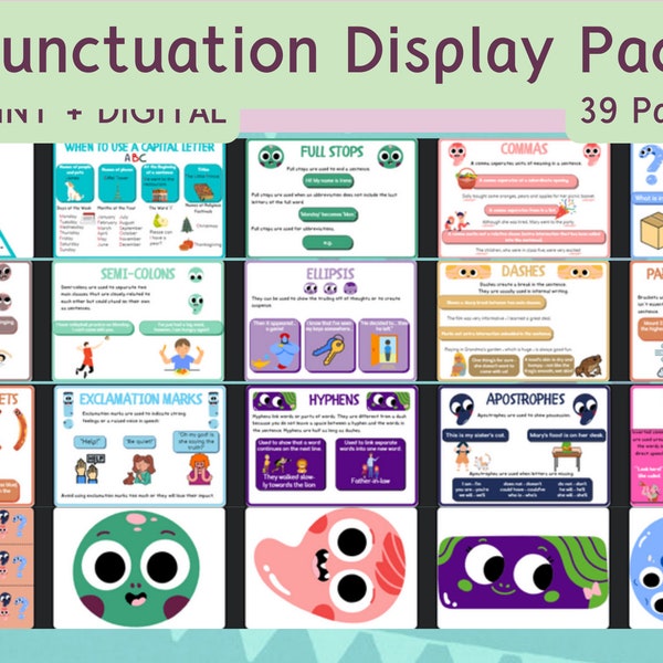 Punctuation Poster - Etsy