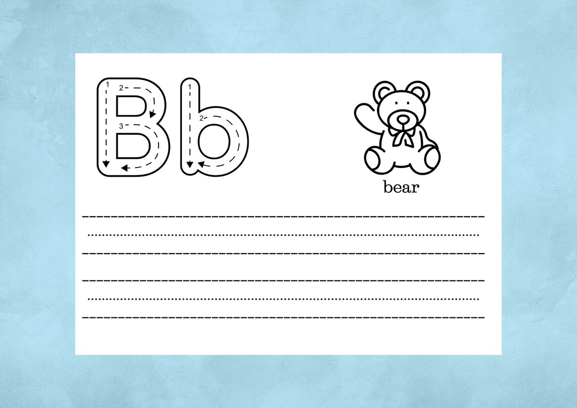26 ABC Phonics Tracing Worksheets, Preschool - Kindergarten Handwriting ...