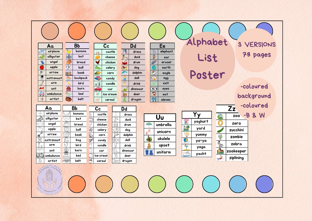 78 Printable Alphabet Posters | Coloring Activity & Worksheets ...