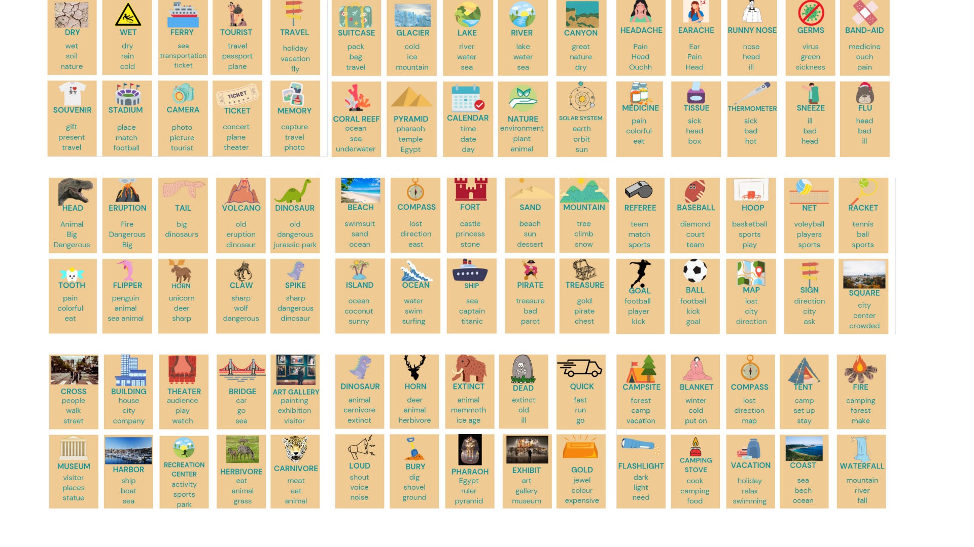 Fun Taboo Game Cards Printable Instant Download, Vocabulary Game ...