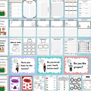 Preschool Pre-k + Kindergarten Learning Bundle, 1500+ Page, Activity ...