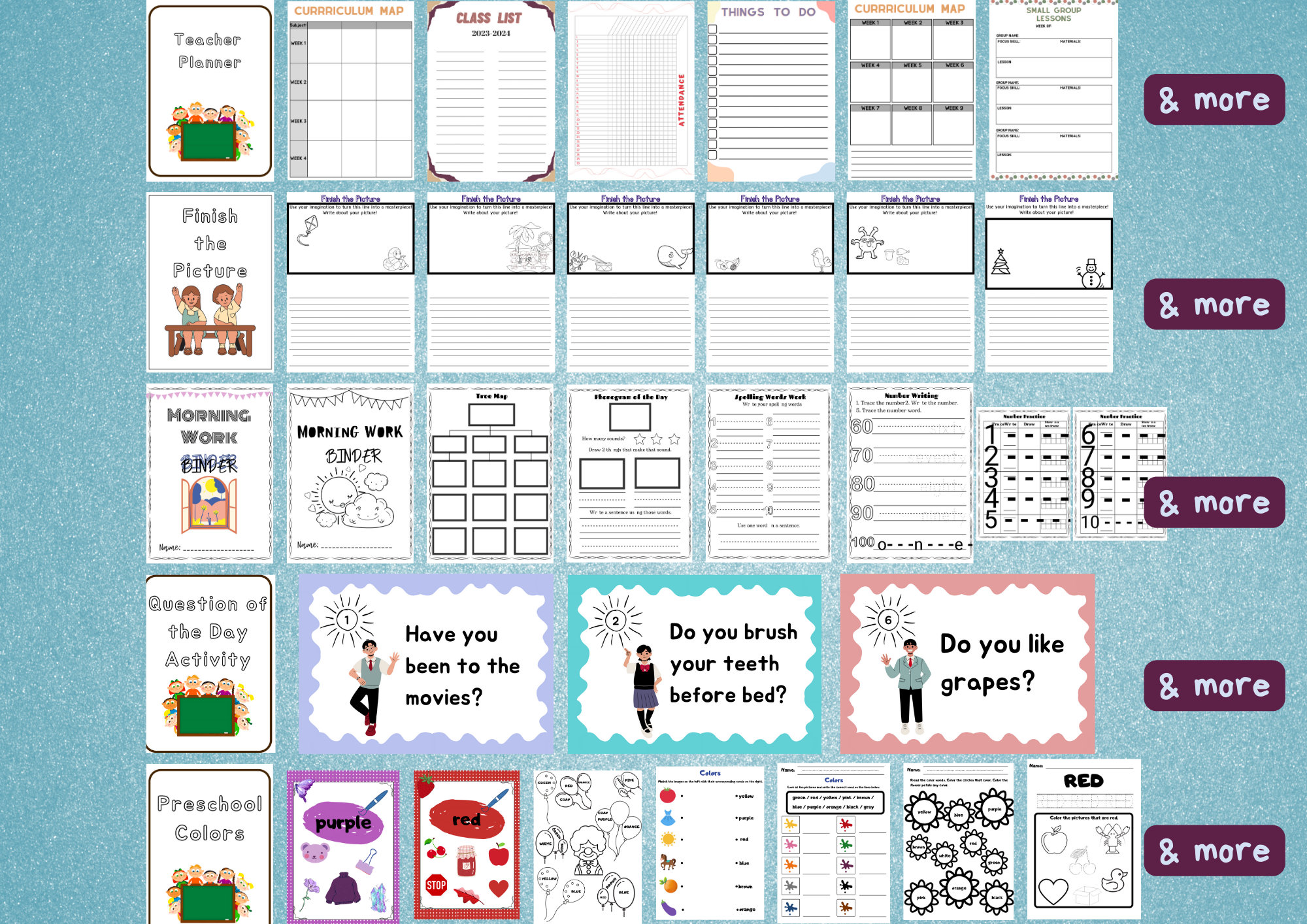 Preschool Pre-k Kindergarten Learning Bundle 1500 Page - Etsy