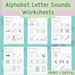 26 Printable Alphabet Letter Sounds Worksheets, Trace the Letter ...