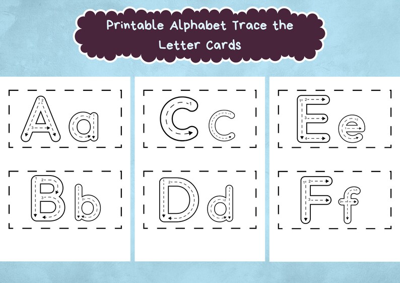 Alphabet Trace the Letter Cards, KDG, Homeschool, Phonics & Tracing ...