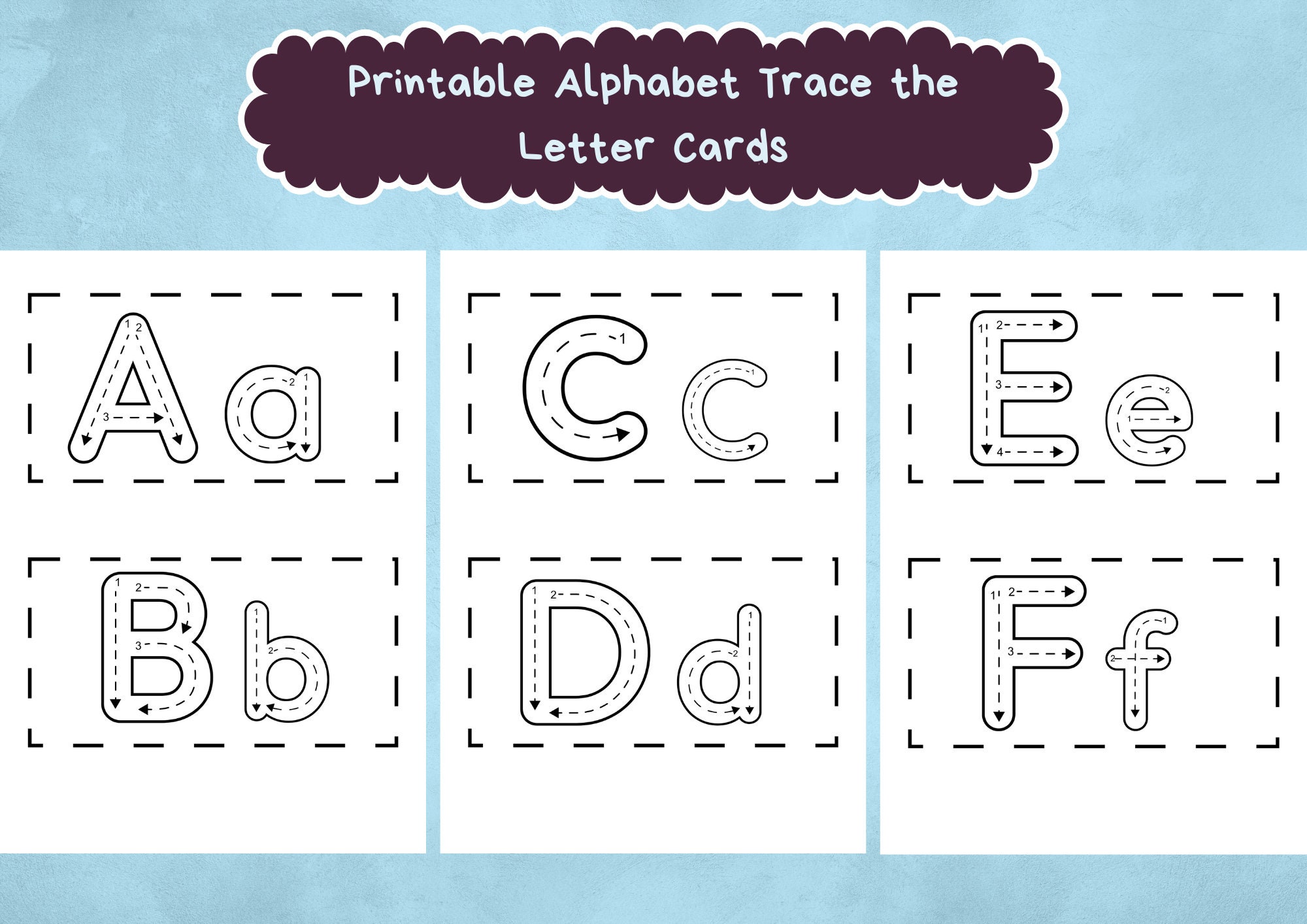 Alphabet Trace the Letter Cards, KDG, Homeschool, Phonics & Tracing ...