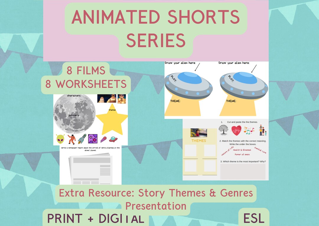 Award Winning Animation Shorts Activities, Printable Worksheet ...