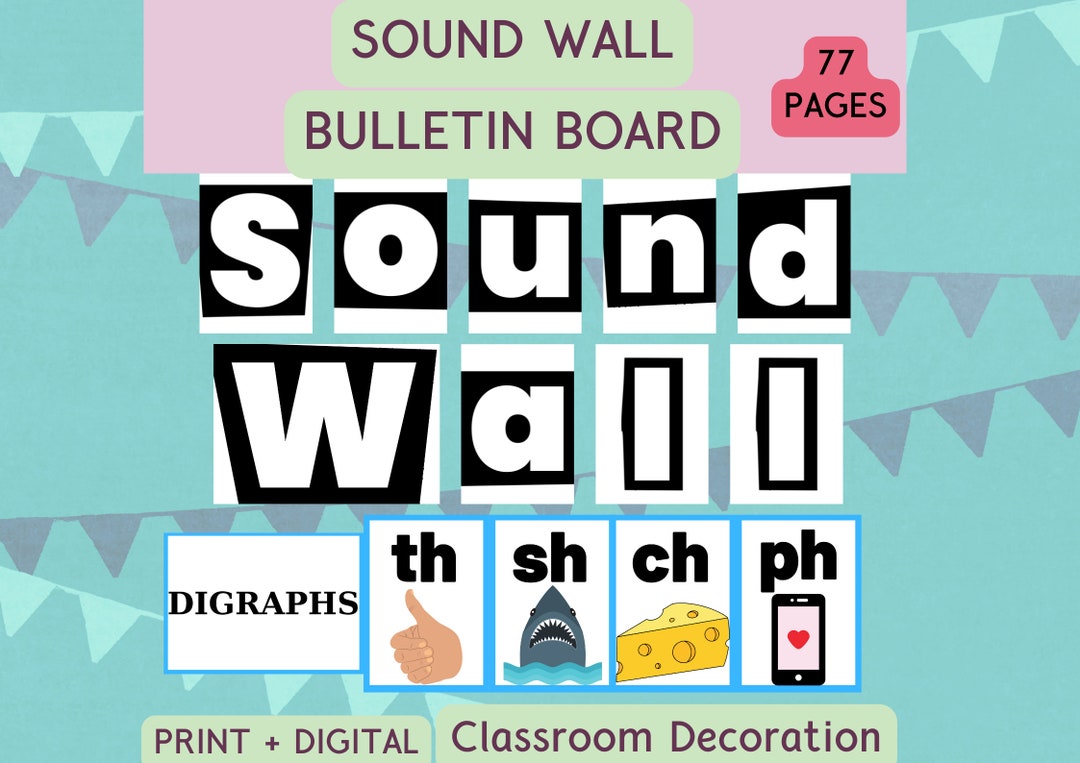 Sound Wall, Bulletin Board Idea, Cassroom Poster, Decoration, Back to ...