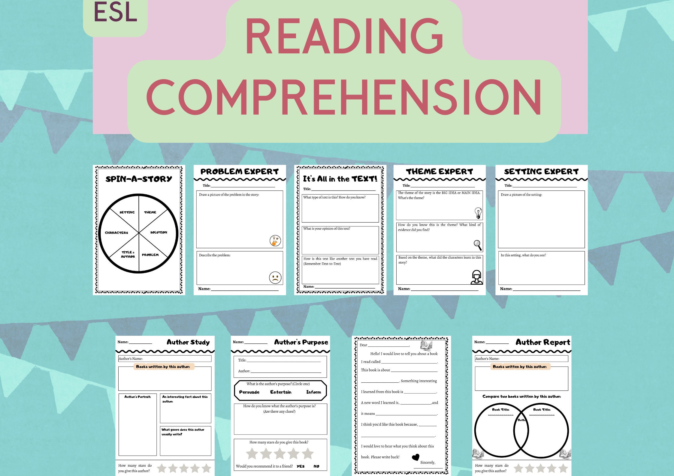 Reading Comprehension Worksheets & Activities, Distance Learning, ESL ...