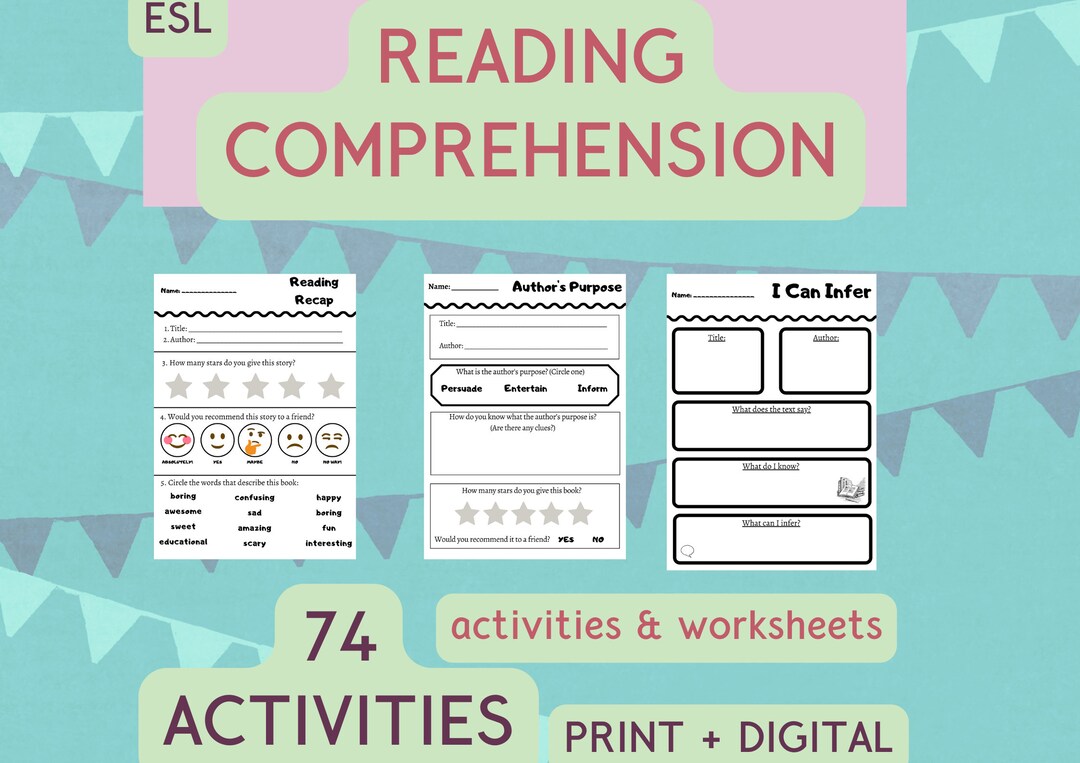 Reading Comprehension Worksheets & Activities, Distance Learning, ESL ...
